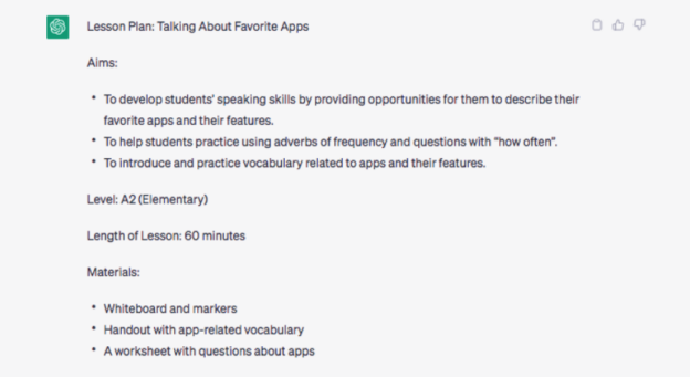 ELT lesson planning with ChatGPT: Creating lesson aims and activities ...